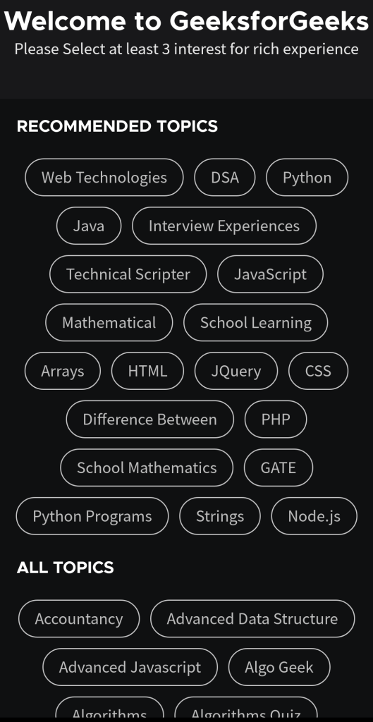 تحميل GeeksforGeeks: أفضل تطبيق لتعلم البرمجة للاندرويد والايفون