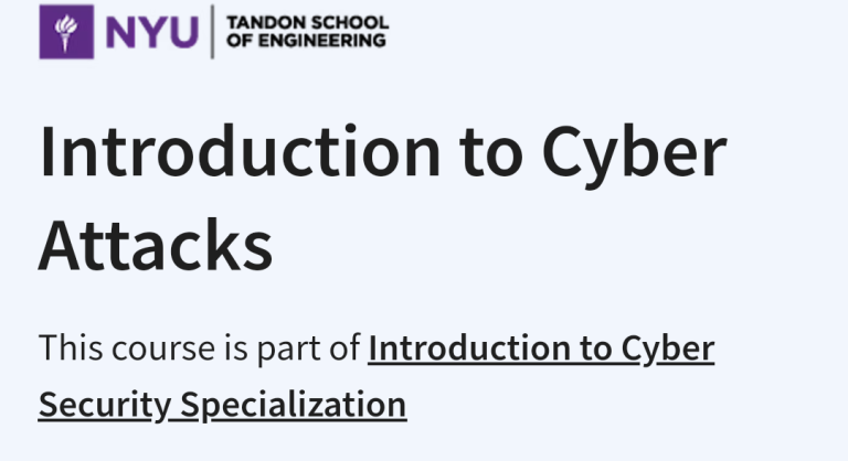تخصص Introduction to Cyber Security