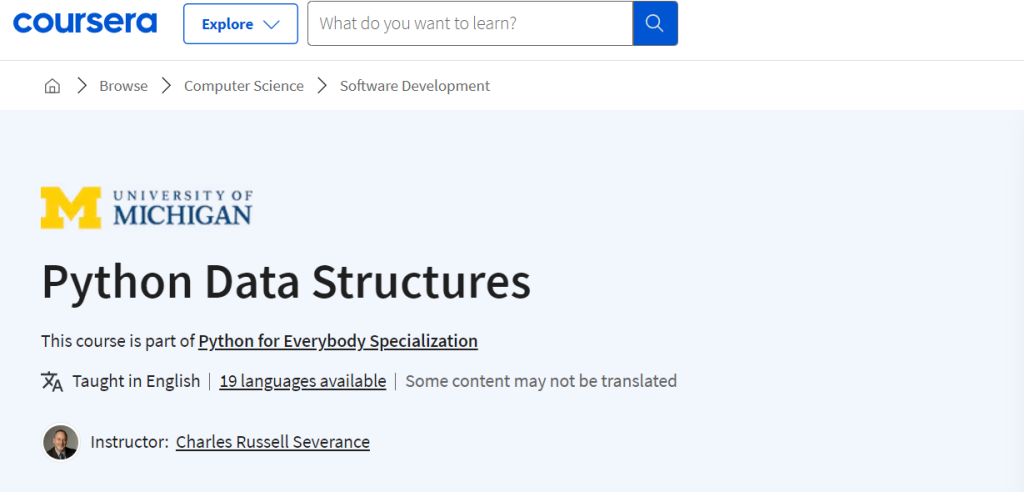 تخصص Python for Everybody