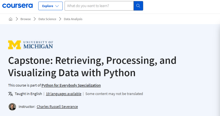 تخصص Python for Everybody تخصص Python for Everybody
