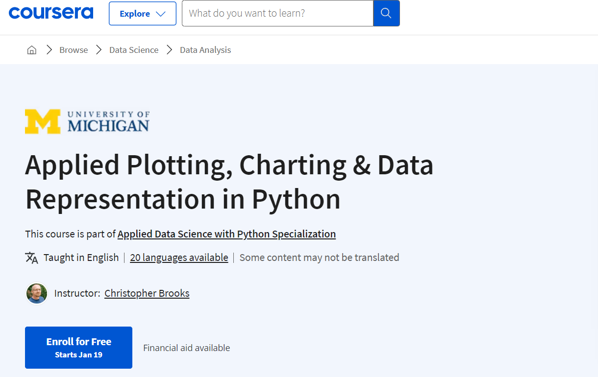 تخصص Applied Data Science with Python