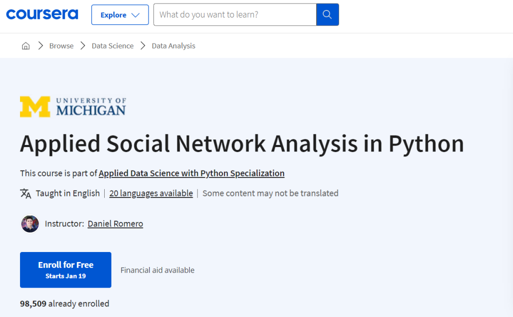 تخصص Applied Data Science with Python